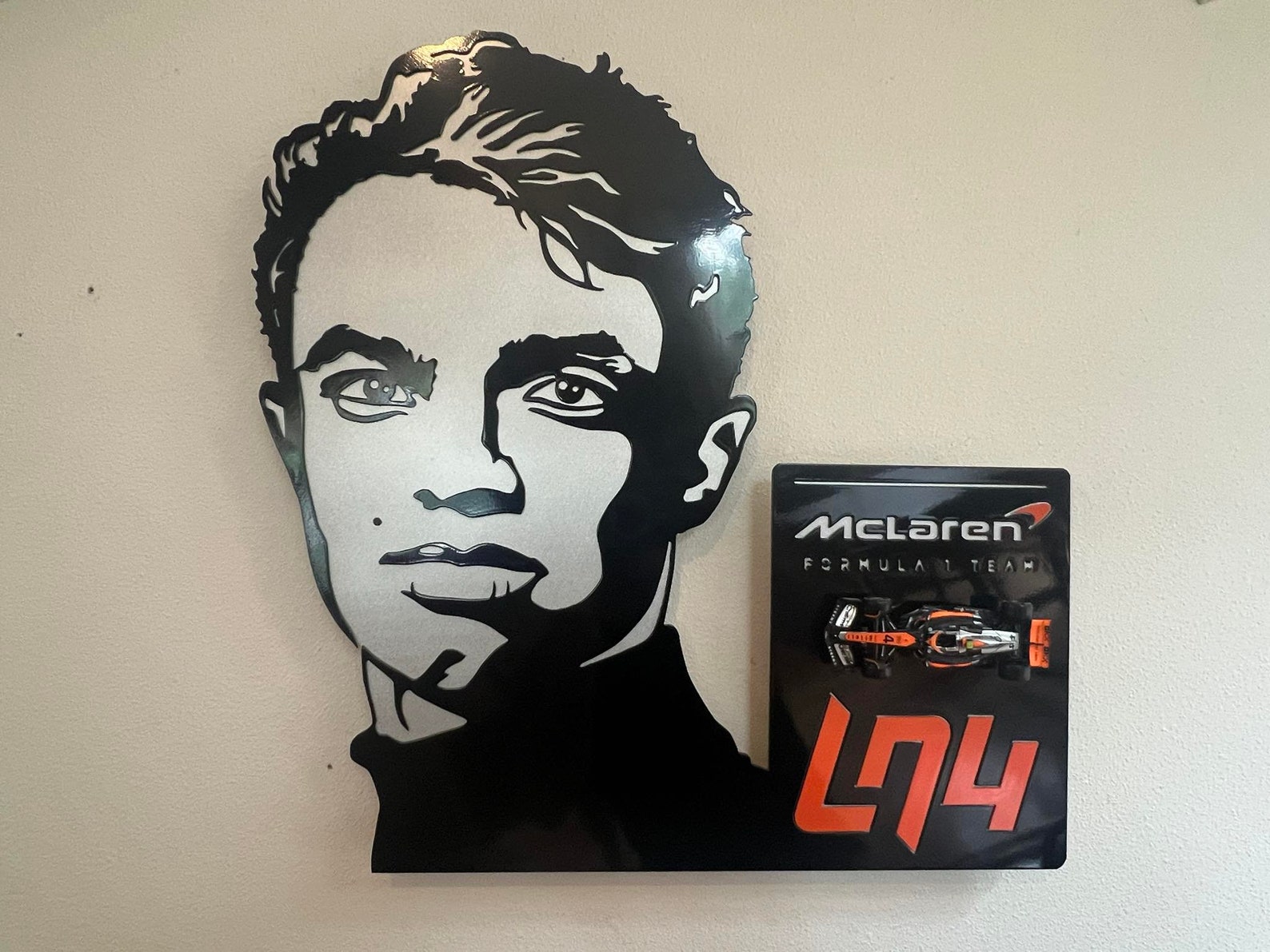 Lando Norris F1 Mclaren Tribute Sign Handmade in WI Metallschild Formel ...