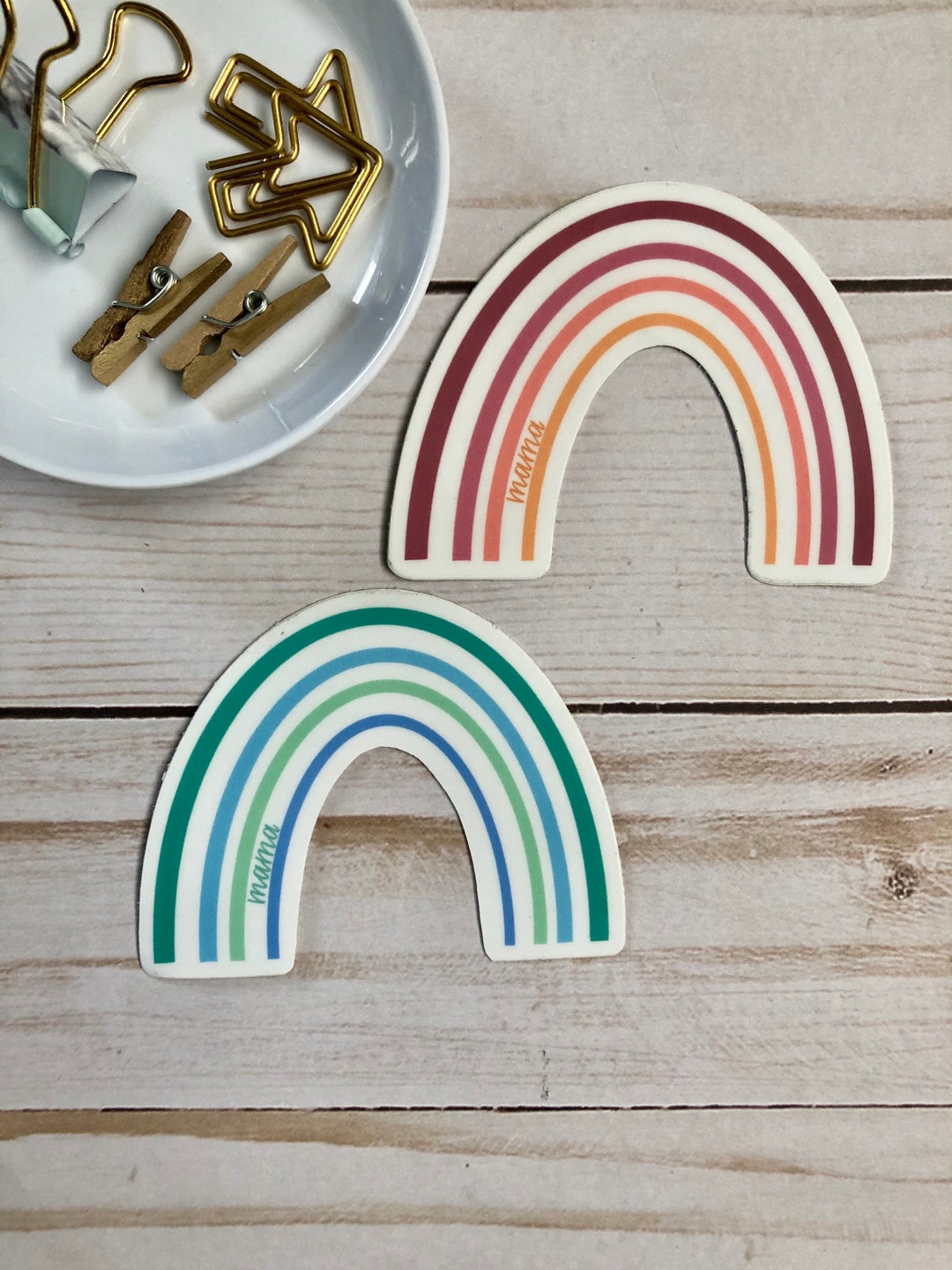 Rainbow Mama Die Cut Sticker | Rainbow Boy Mom | Rainbow Girl Mom - Etsy
