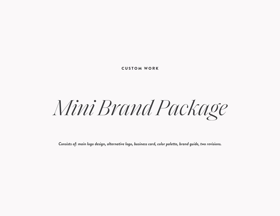 Mini Custom Brand Package Real Estate Logo, Realtor Logo, Baking Logo ...