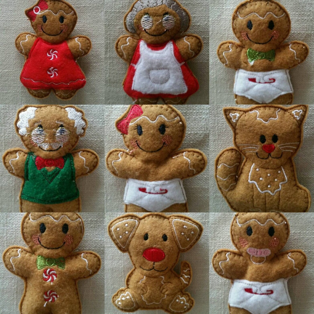 Cute Gingerbread Family Members Christmas Tree Decorations Can Be ...