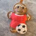 Gingerbread Footballers in Range of Team Colours. - Etsy UK