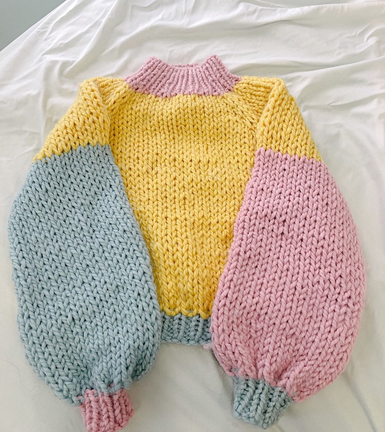 Pretty in Pastel Pullover - Etsy