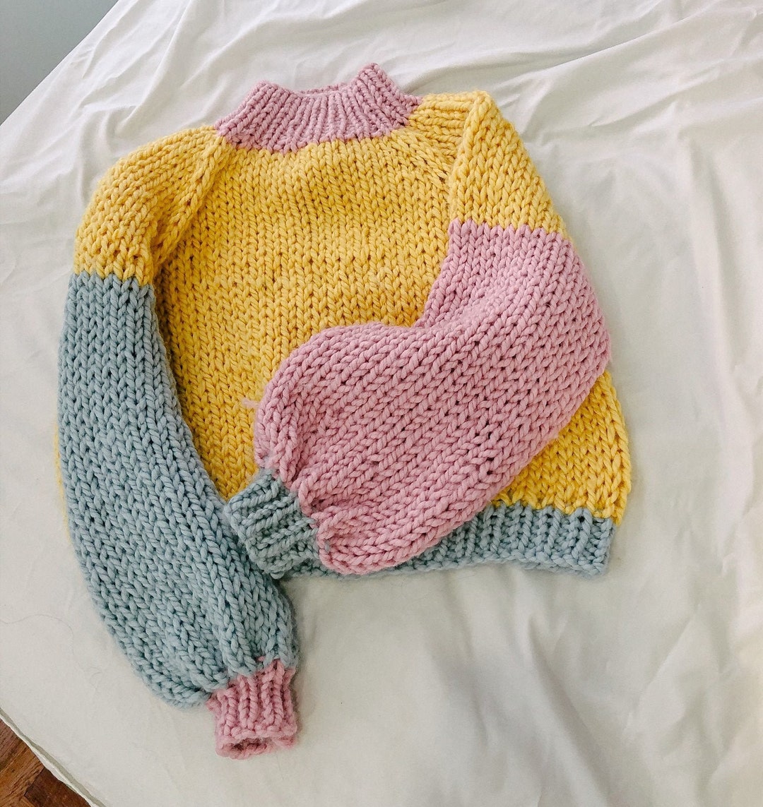 Pretty in Pastel Pullover - Etsy