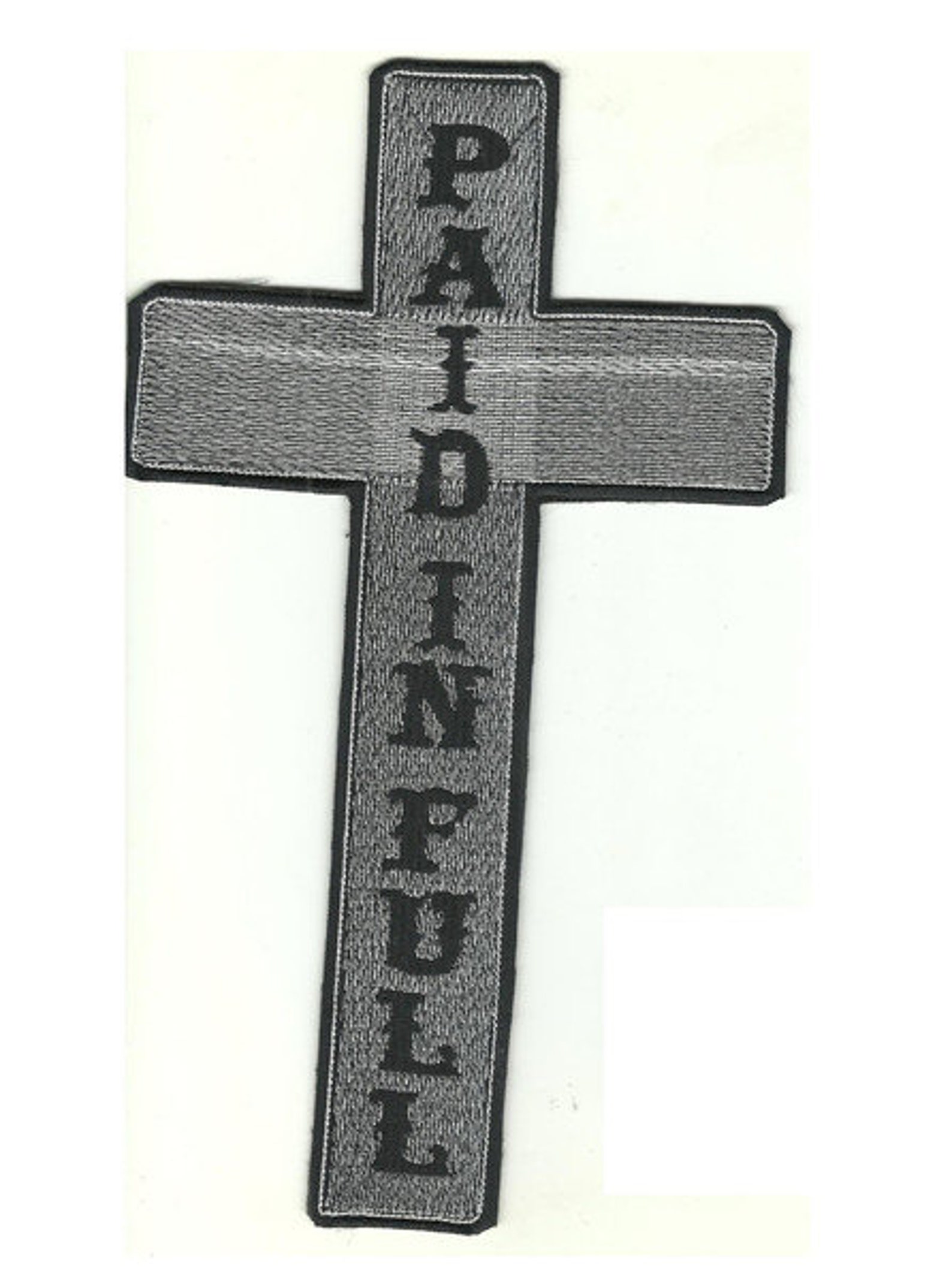 Christian Motorcycle Biker Back Patch Cross Paid in Full 10x7 for Biker ...