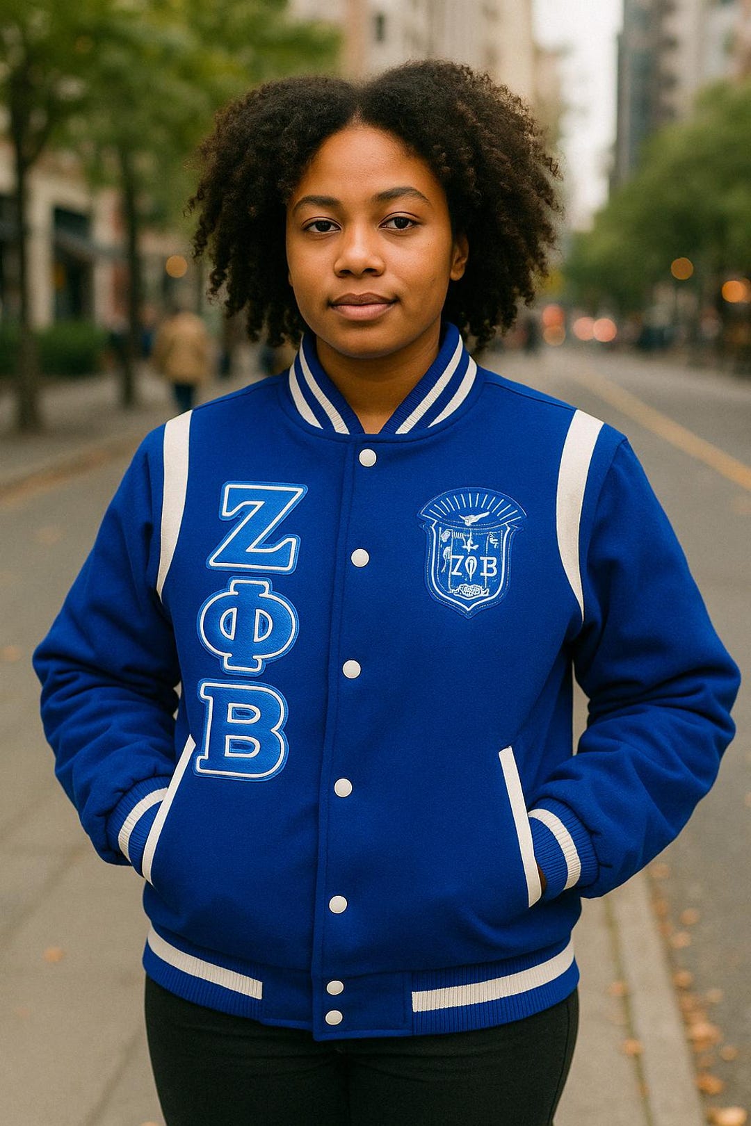 Zeta Phi Beta Sorority Letterman Jacket: Custom Embroidered Varsity - Etsy