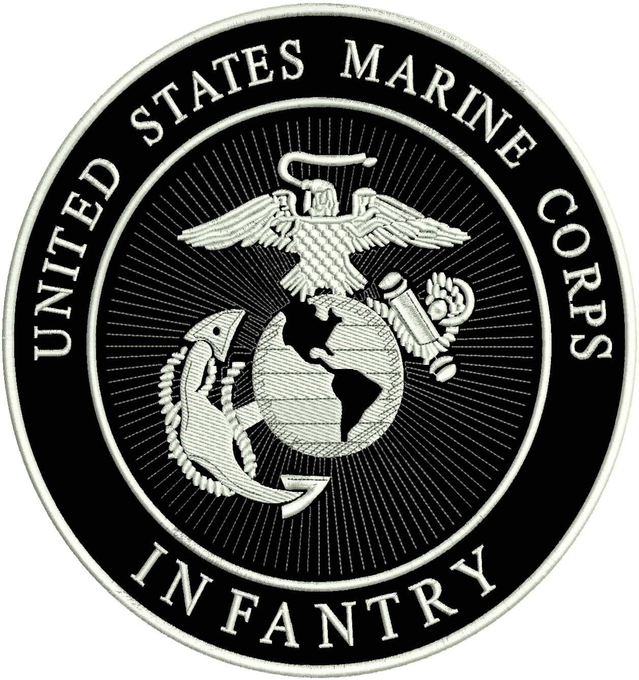 Us Marines Corps Infantry Patch Large Iron On Back Patch 10 Etsy