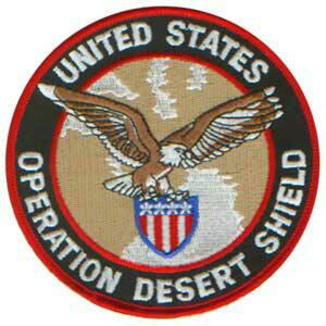 Operation Desert Shield Patch for Motorcycle Biker Vest Jacket Size 10 ...