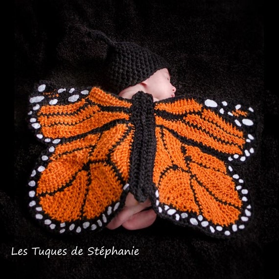Crocheted Monarch Butterfly COSTUM for Newborn Crochet - Etsy