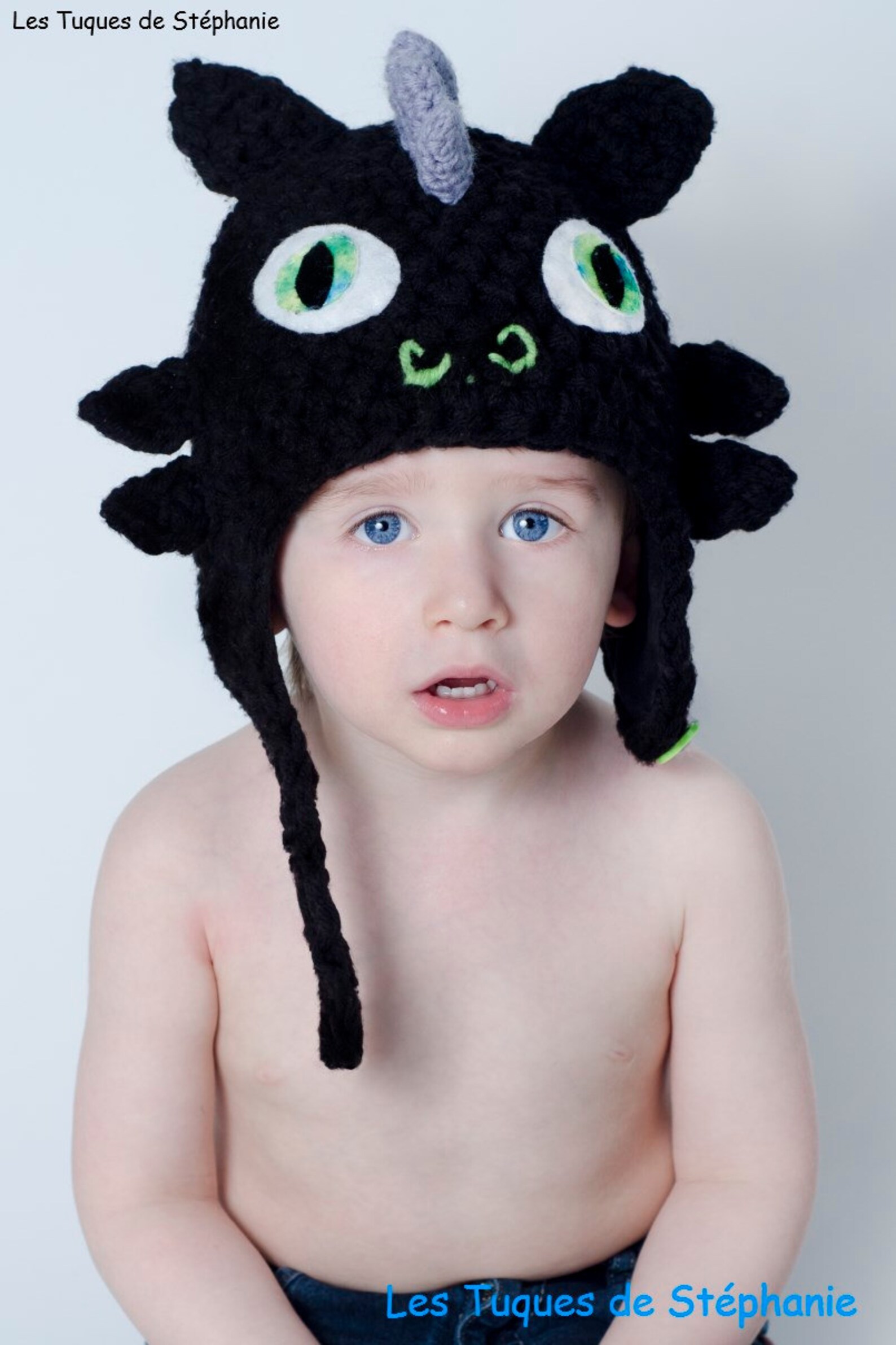 Crocheted Dragon Hat LINED White Fleece CUSTOM, Earflap Hat Dragon for ...
