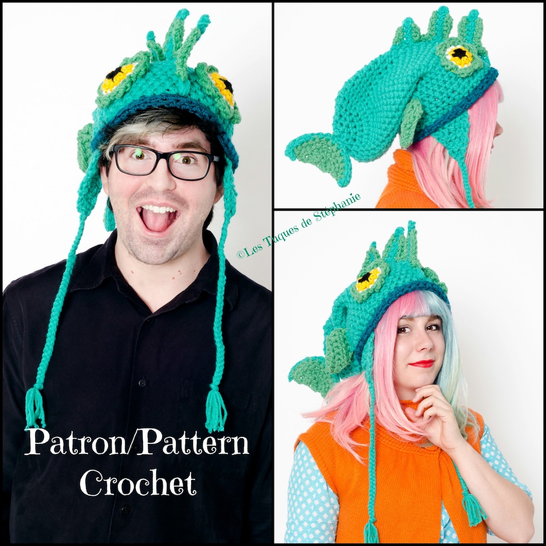 Crochet PATTERN Fish Hat, for Lovers of Fishing and Sea Buffs ;) - Etsy ...