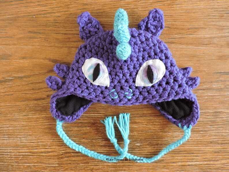 Crocheted Dragon Hat LINED White Fleece CUSTOM, Earflap Hat Dragon for ...