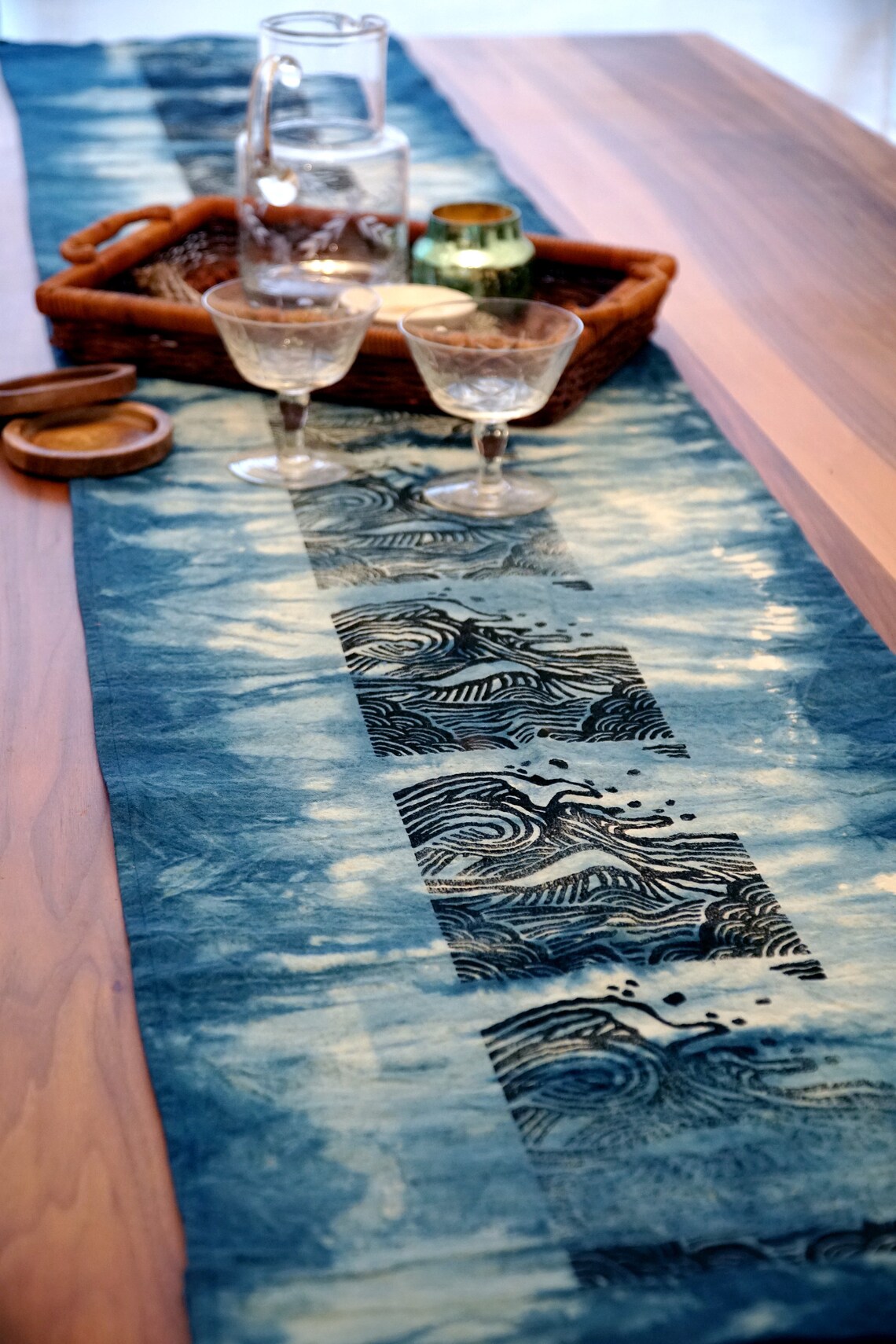 Premium Table Runner, Hand Made Table Runner, Tie Dye Table Runner ...