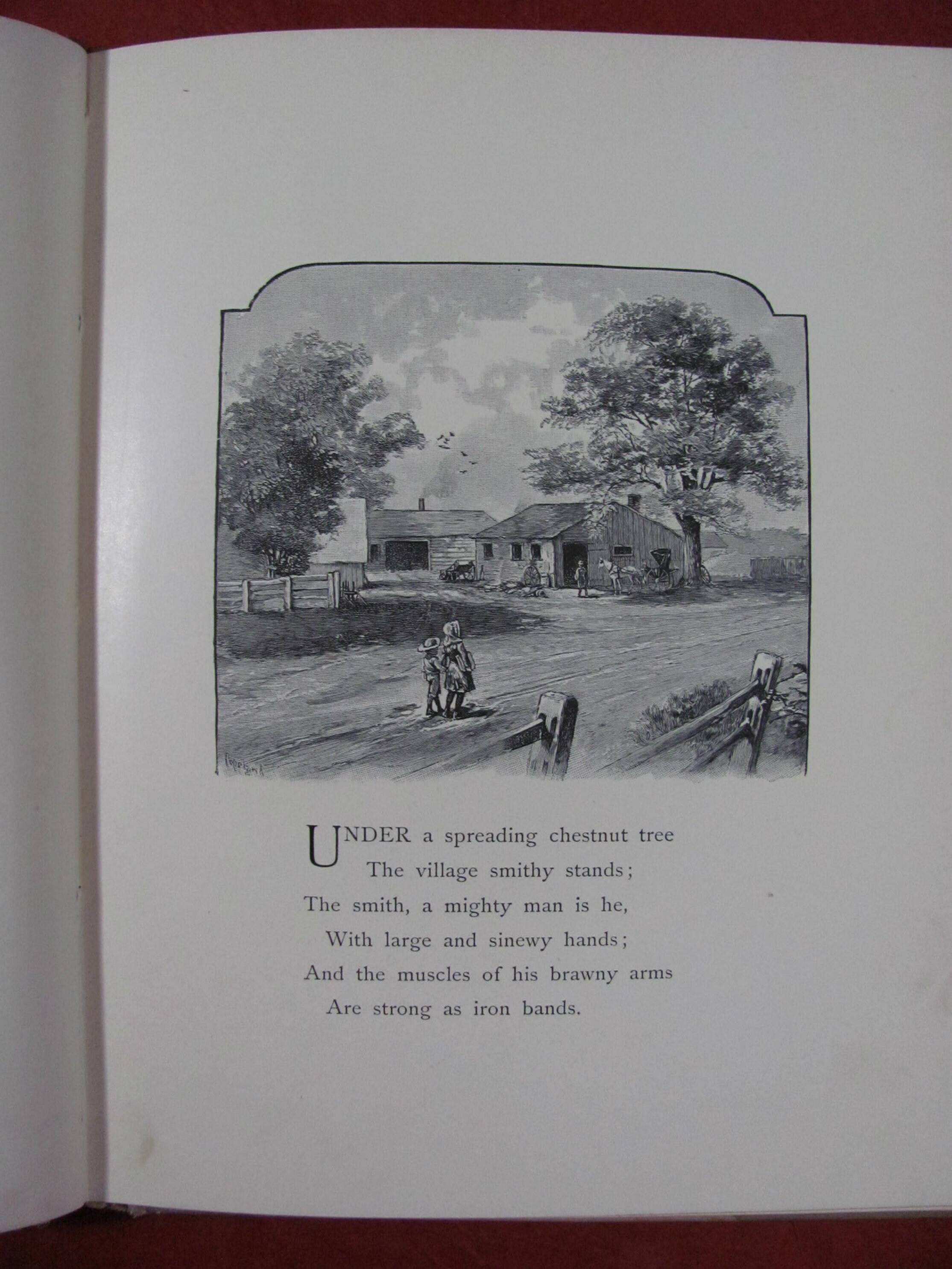 The Village Blacksmith by Henry Wadsworth Longfellow Black & | Etsy