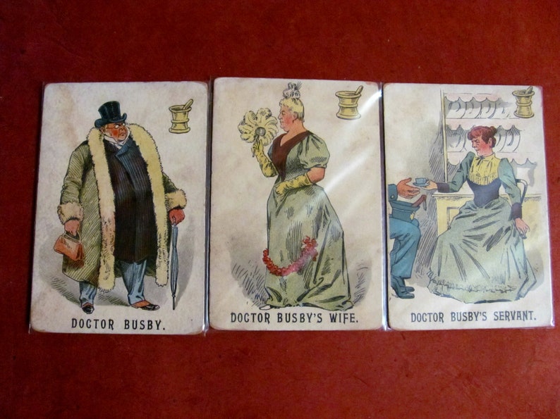 Antique the Dr. Busby Game Cards Collection of 14 Cards | Etsy