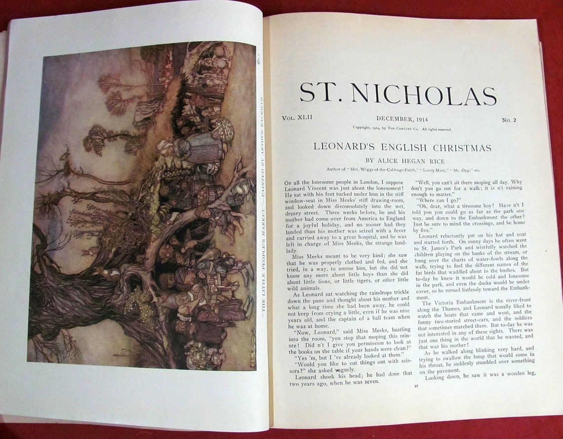 St Nicholas Magazine Christmas 1914 Publishes by the Century Company NY ...