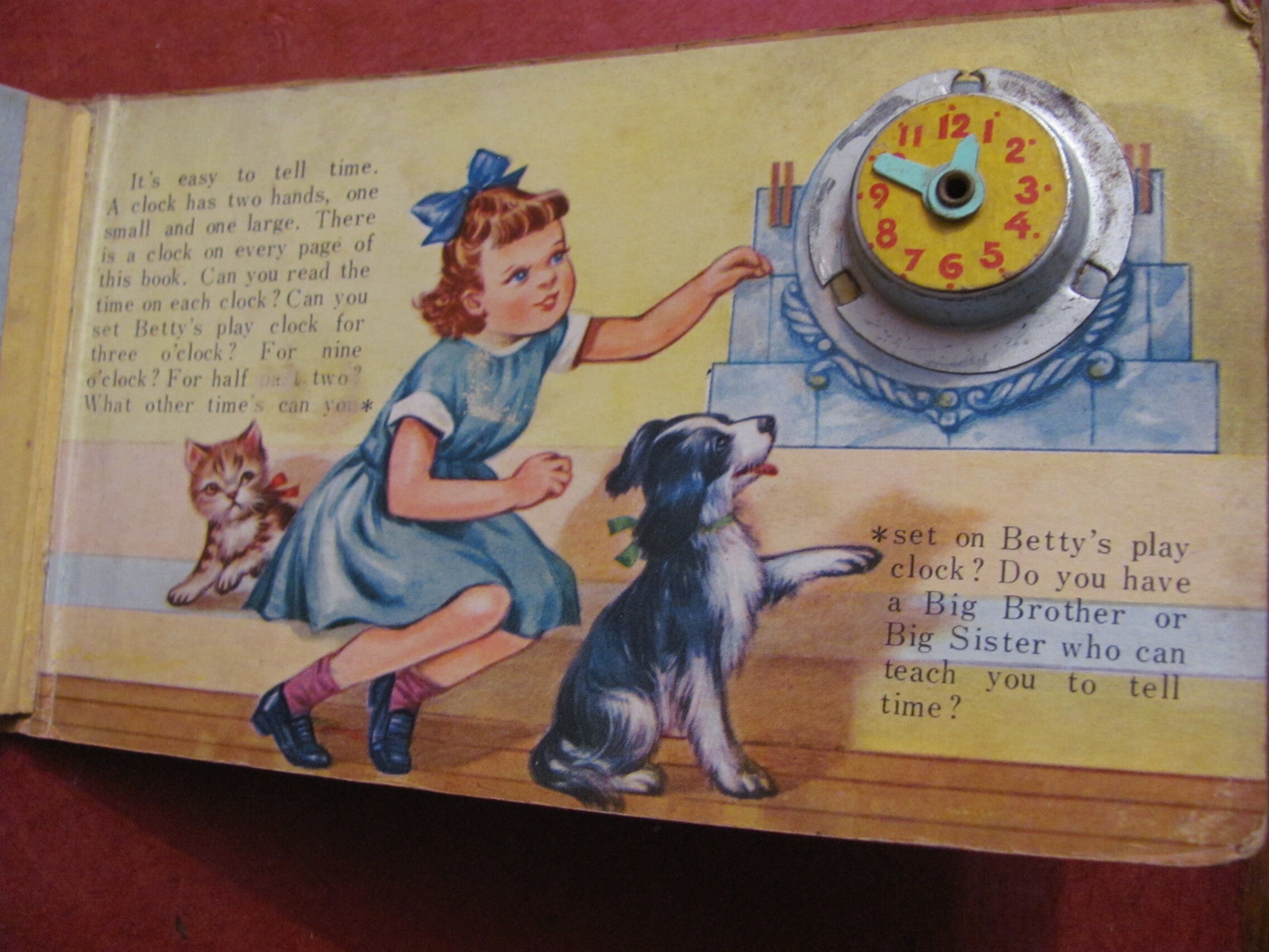 Toy Squeak Book Talking Play Time Clock Book Unique Printed in - Etsy