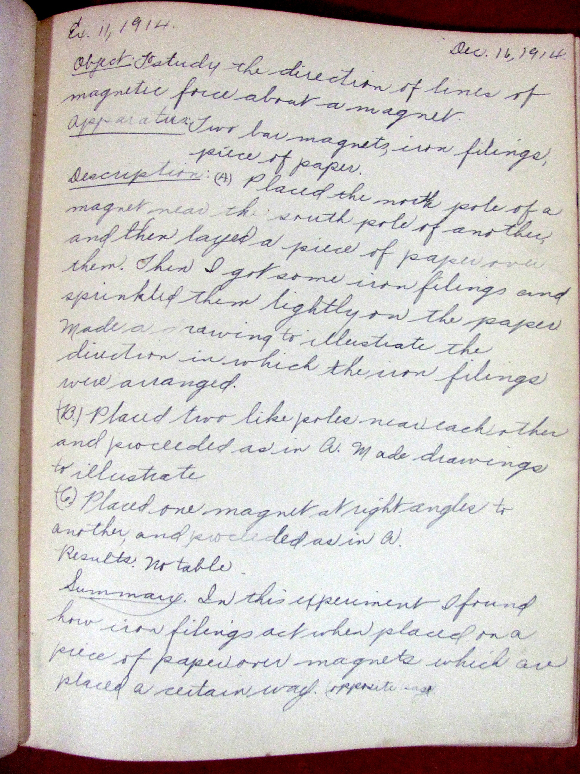 Antique Science Handwritten Notebook Belonging to Student | Etsy