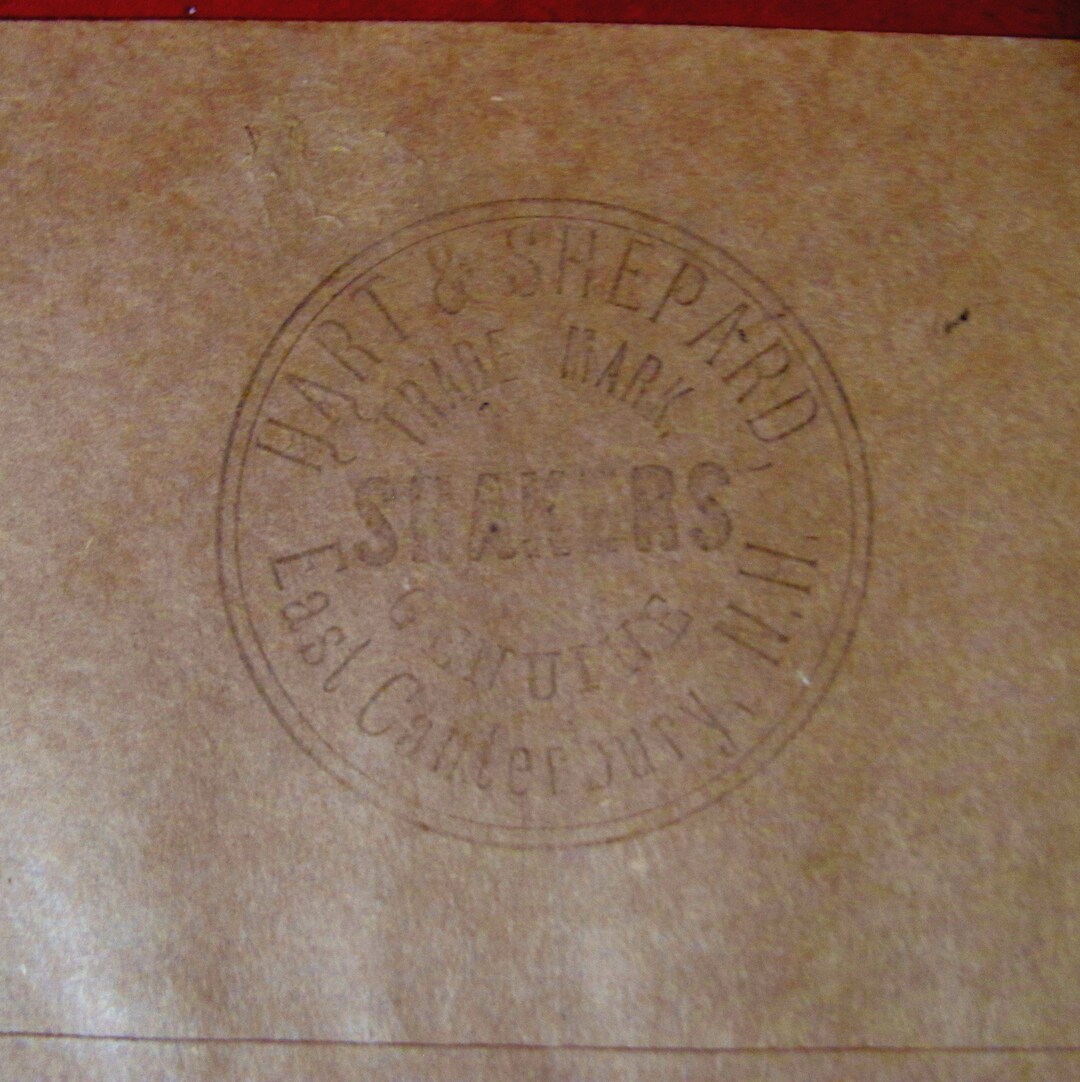 Antique Shaker Shipping Label Circa 1910 Hart & Shepard Shaker Genuine ...