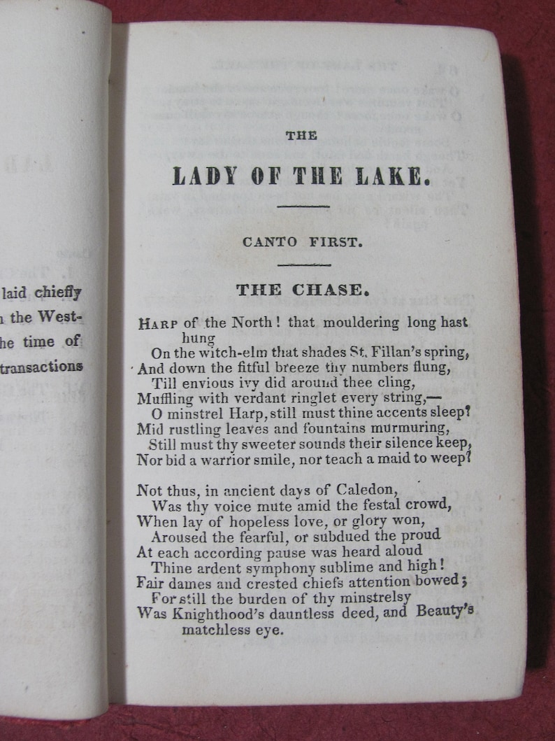 The Lady of the Lake A Poem in Six Cantos by Sir Walter - Etsy