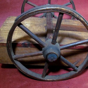 Antique Toy Wagon Wooden Wheels Late 19th Century Pull Toy Antique ...