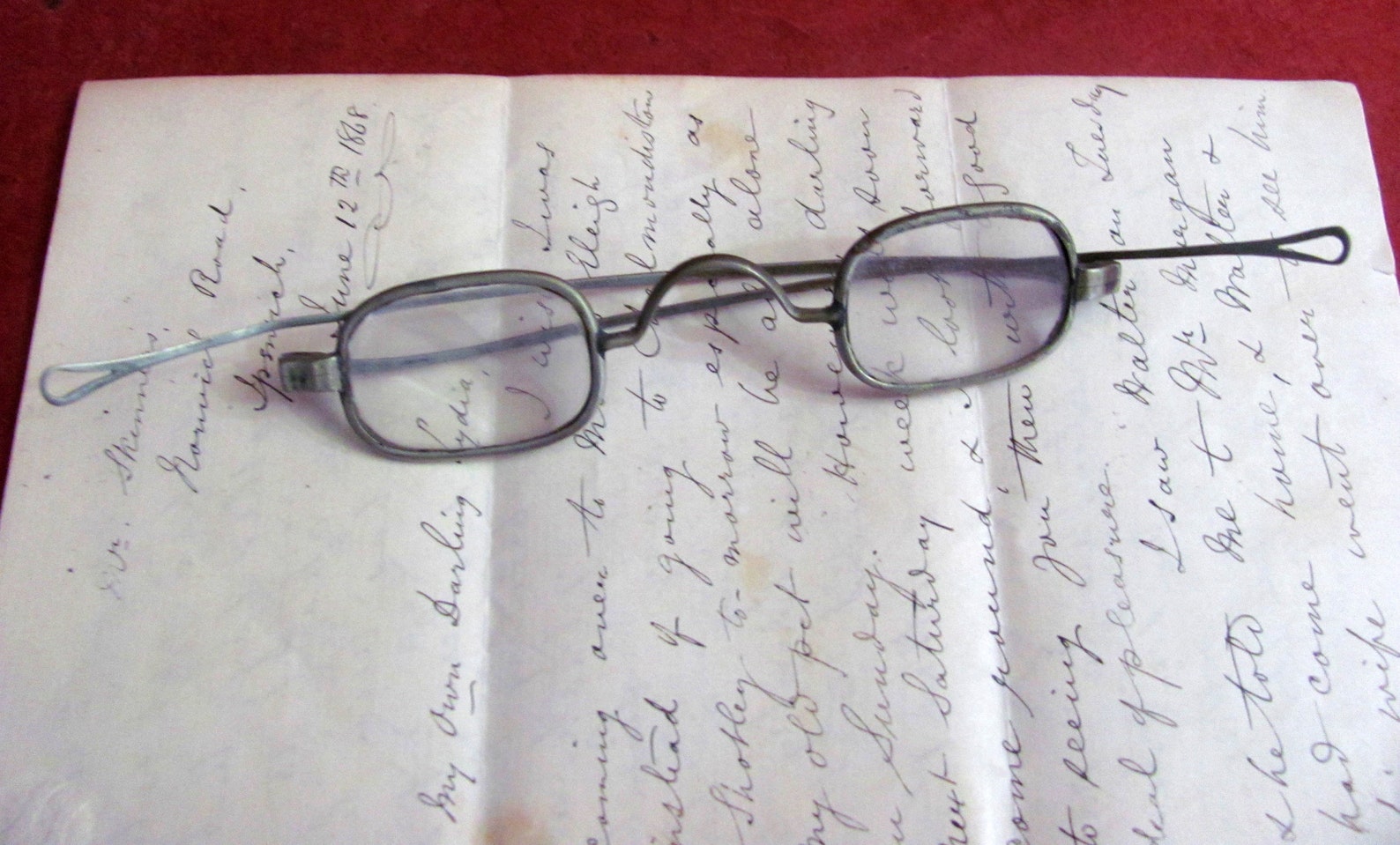 Early Temple Spectacles Rectangular Lens Loop Finials Coin - Etsy