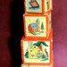 Stacking & Nesting Blocks 5 Charming Lithograph Covered Wood Blocks WF ...