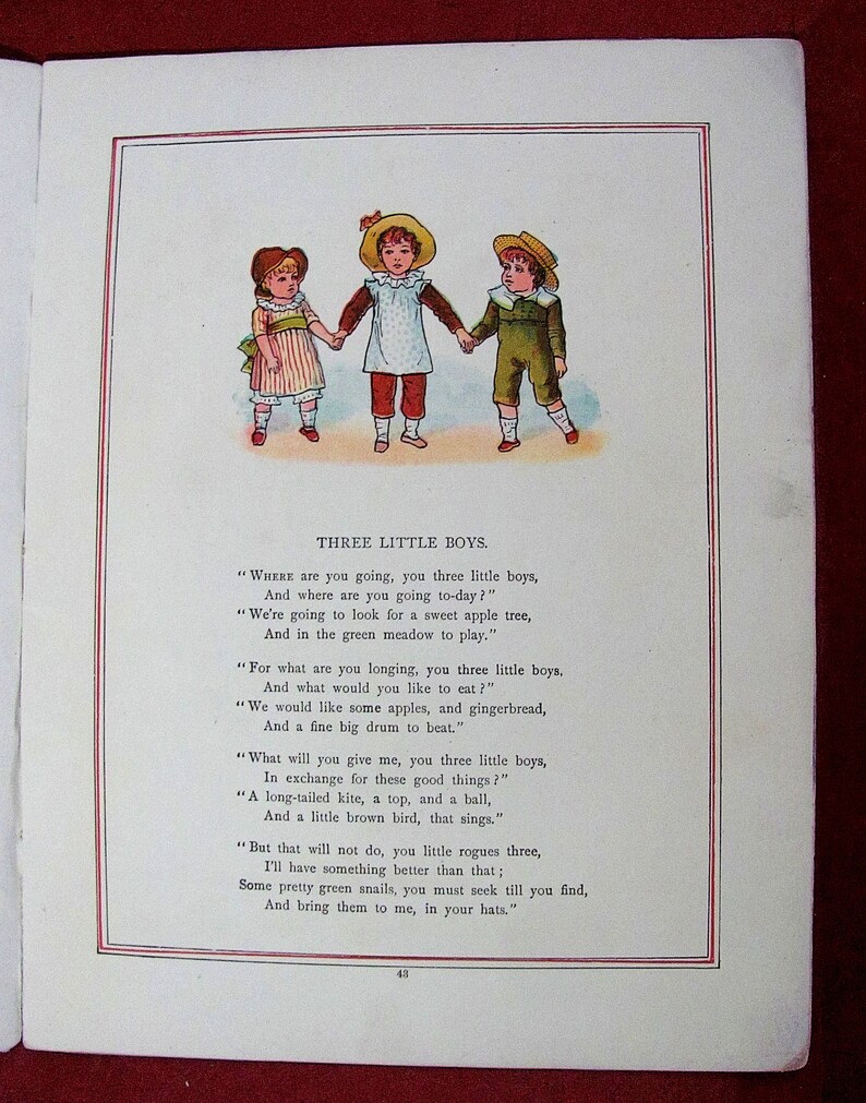 The Proud Girl With Other Pictures and Rhymes for Children - Etsy