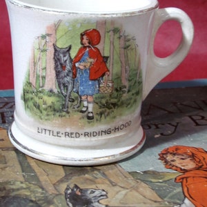 Antique Little Red Riding Hood Mug Fairy Tale Collectible - Etsy