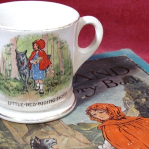 Antique Little Red Riding Hood Mug Fairy Tale Collectible - Etsy