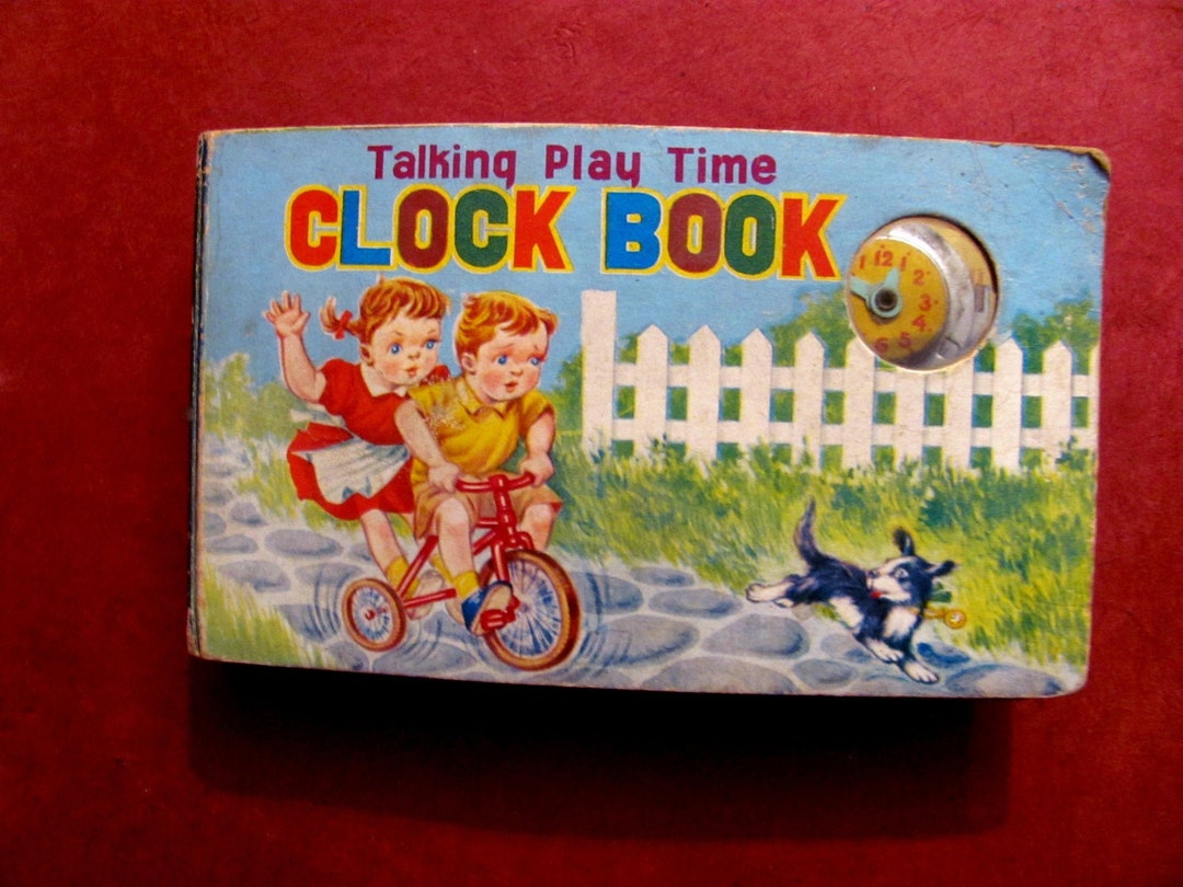 Toy Squeak Book Talking Play Time Clock Book Unique Printed in Japan by ...