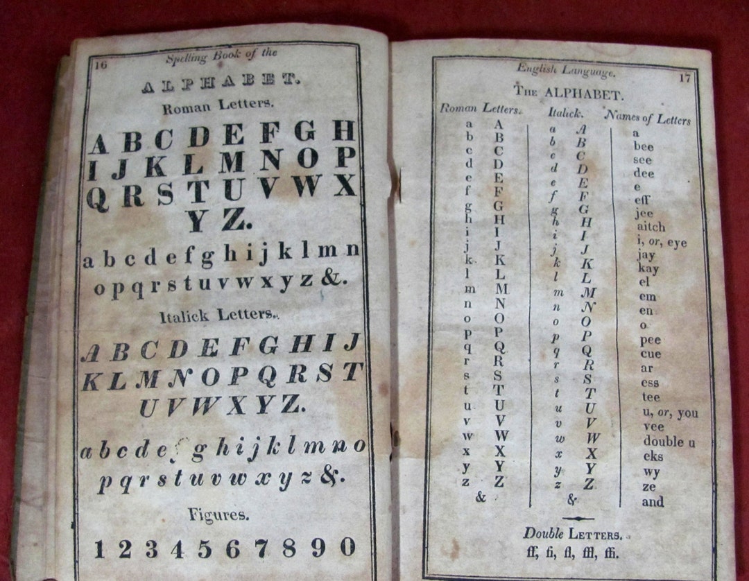 1821 A Spelling Book of the English Language by Elhiu F. Marshall ...