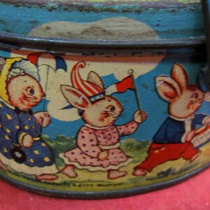 Antique Peter Rabbit Candy Tin by Tindeco Company Colorful Lithographs ...