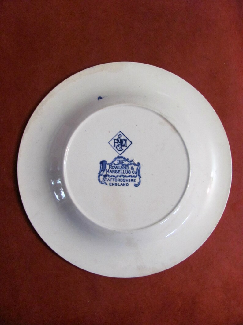 Antique Boston Massachusetts Flow Blue Plate Made in - Etsy