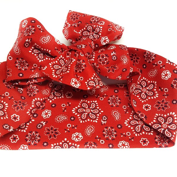 Red Bandana Bows - Etsy