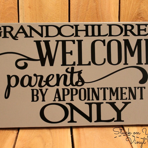 Custom Grandchildren Wood Hanging Sign - Etsy
