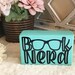 Book Nerd Mini Wood Block Sign I Mini Sign I Tiered Tray Decor - Etsy