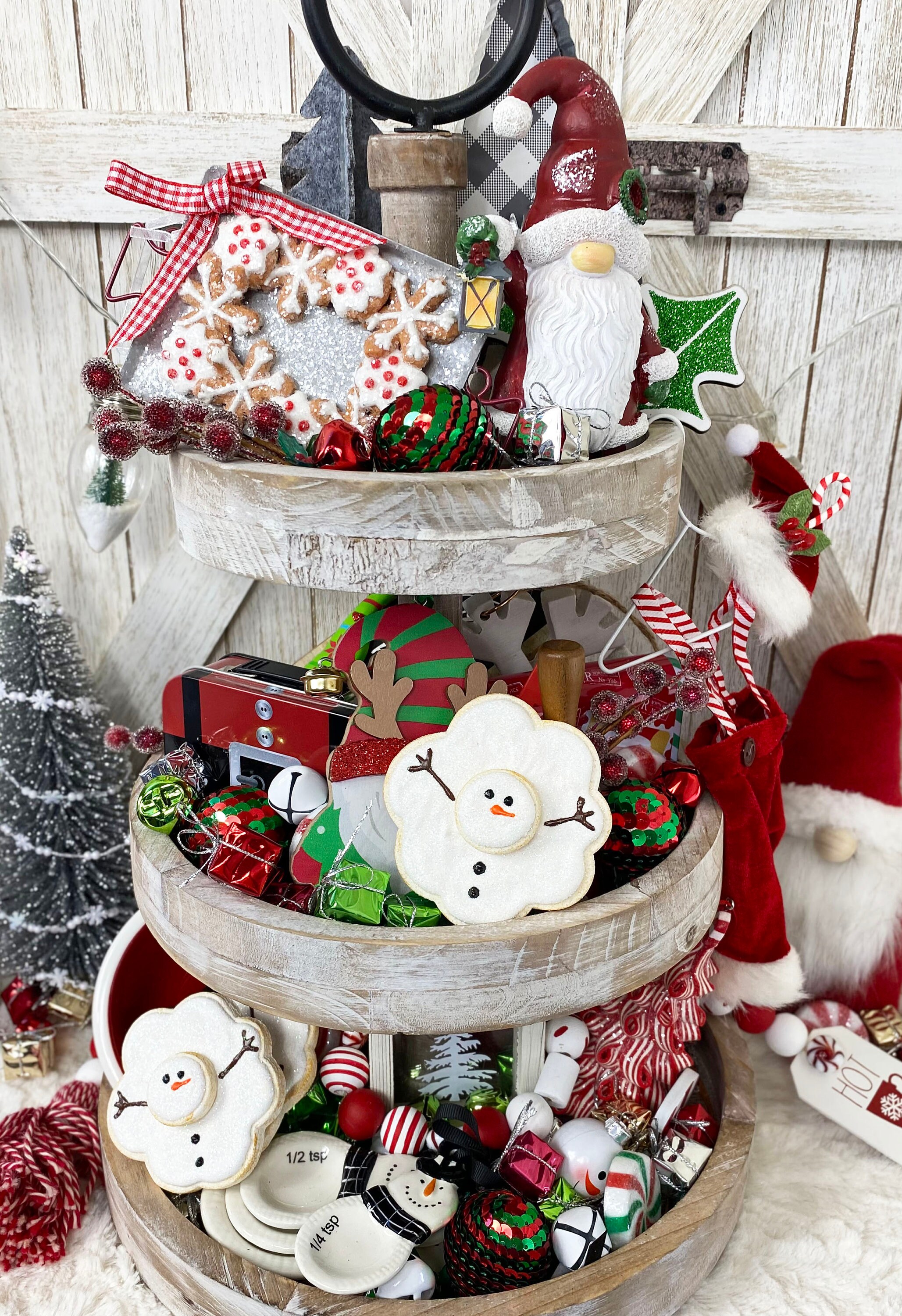 Fake Melted Snowman Cookies / Faux Christmas Food / Tiered - Etsy