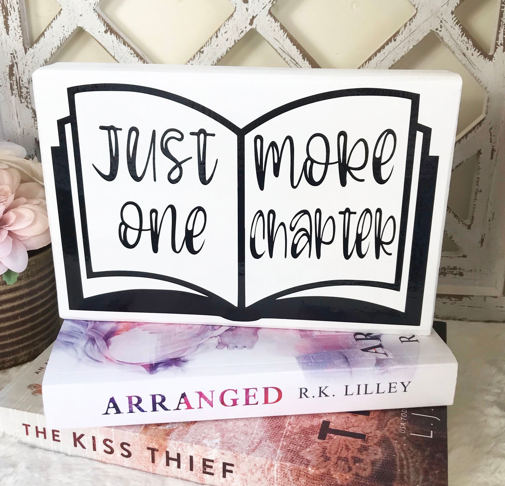 Just One More Chapter Small Wood Block Sign I Book Lover I | Etsy