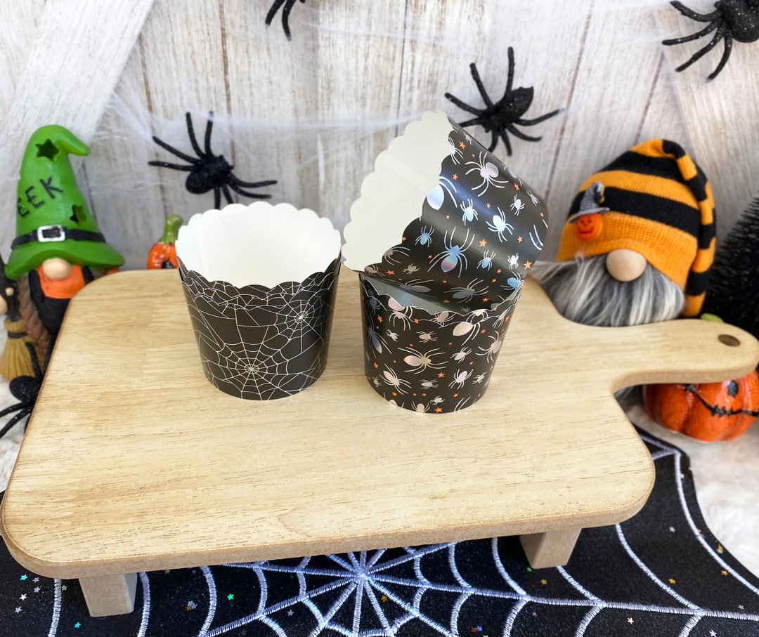 Halloween Spider Baking Cups / Halloween Decor / Tiered Tray Decor ...
