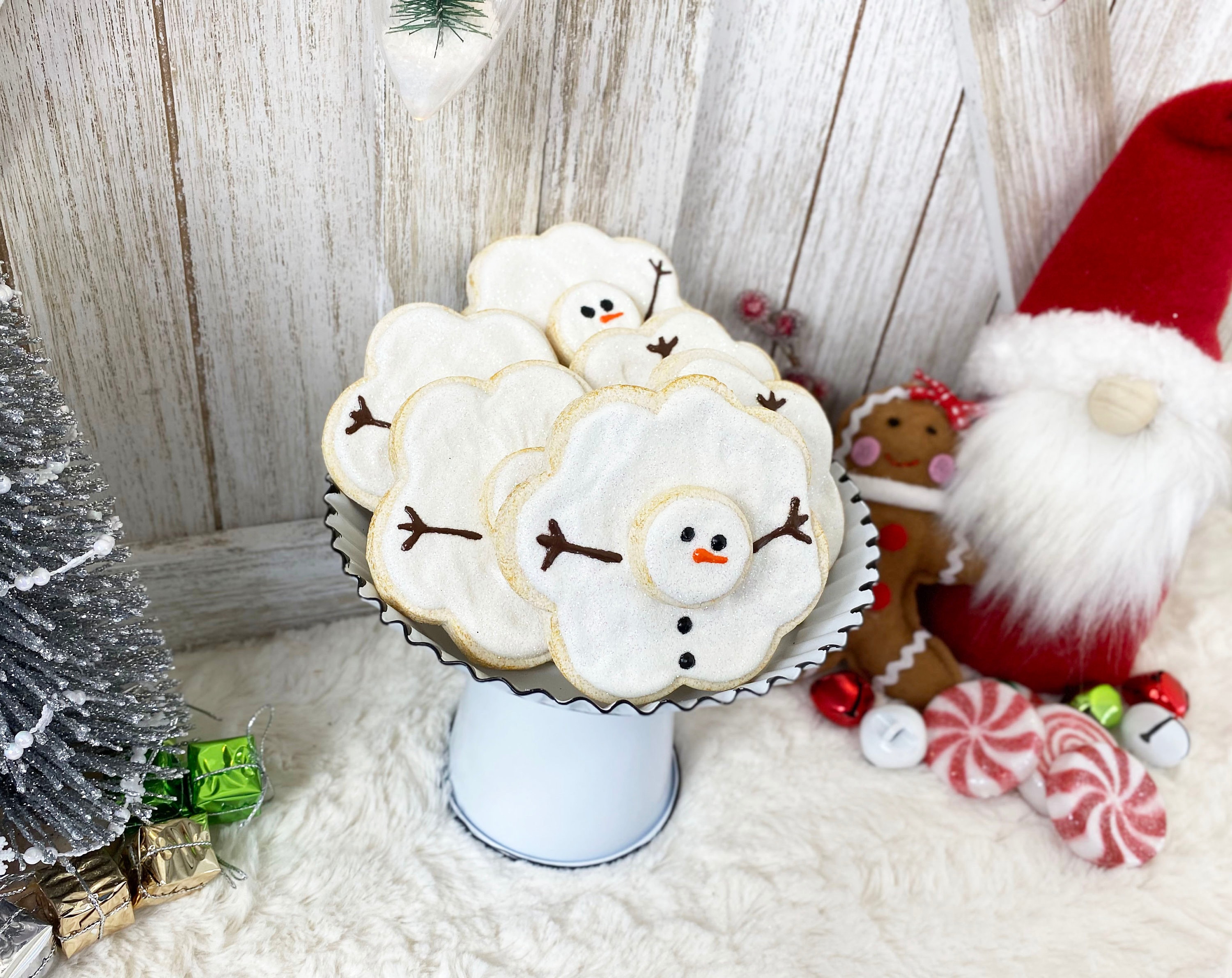 Fake Melted Snowman Cookies / Faux Christmas Food / Tiered - Etsy