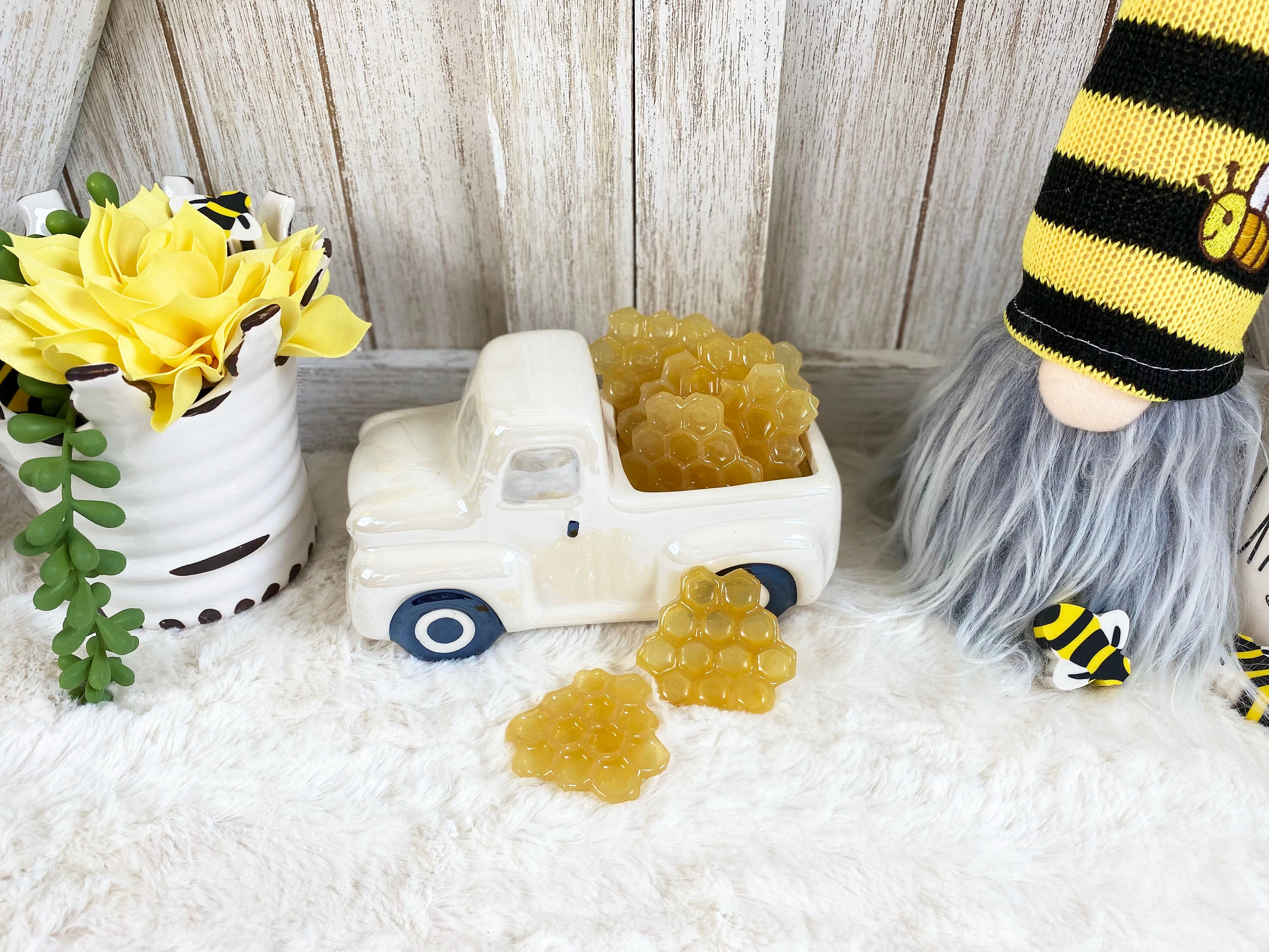 Fake Honey Pieces / Faux Honeycomb / Bee Decor / Tiered Tray - Etsy