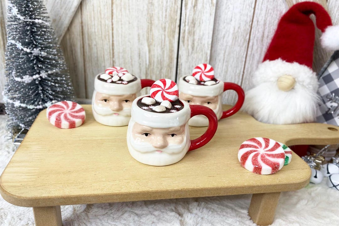 Mini Faux Santa Hot Cocoa / Fake Hot Chocolate / Hot Cocoa Bar / Tiered ...