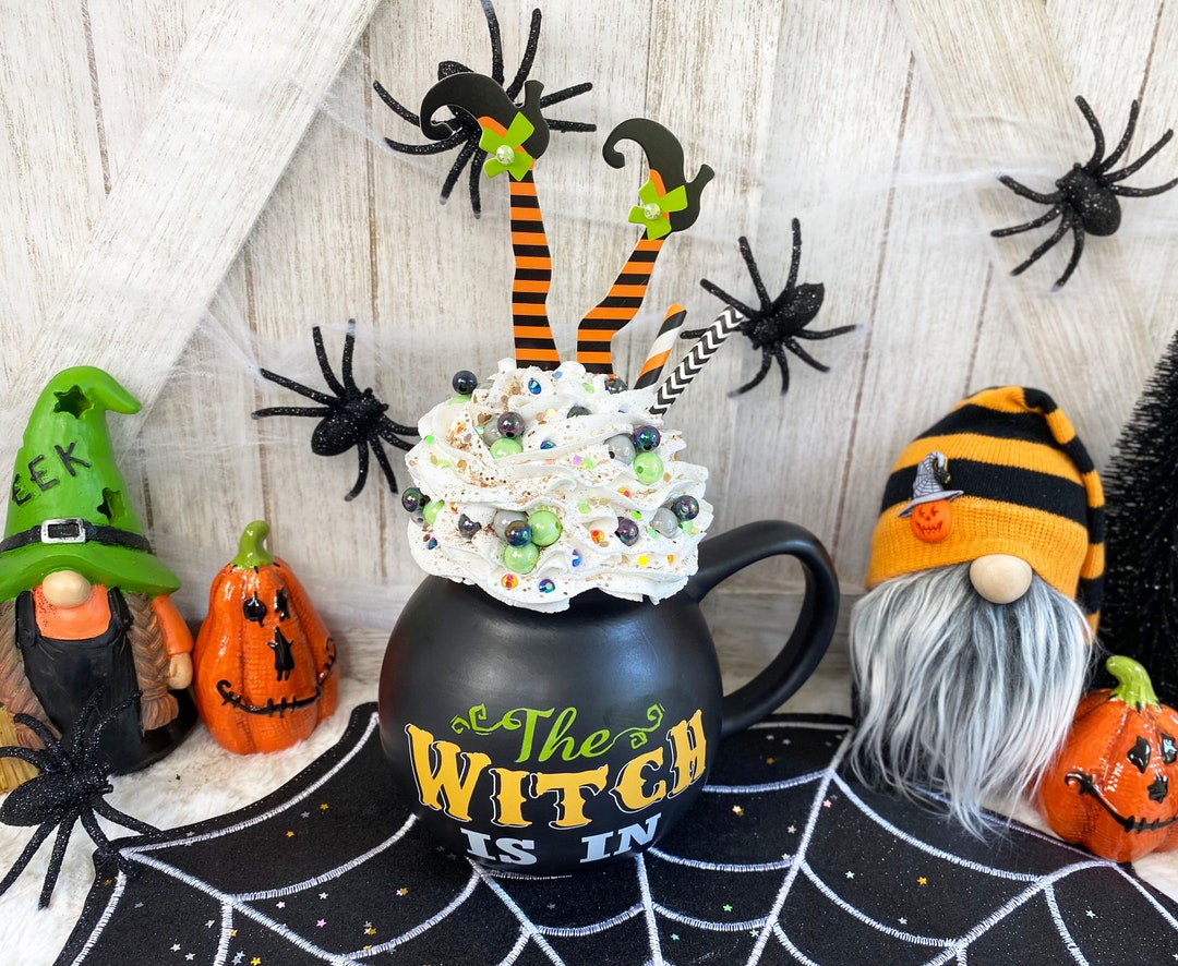 The Witch is in Mug With Faux Whip Cream / Tiered Tray Decor ...