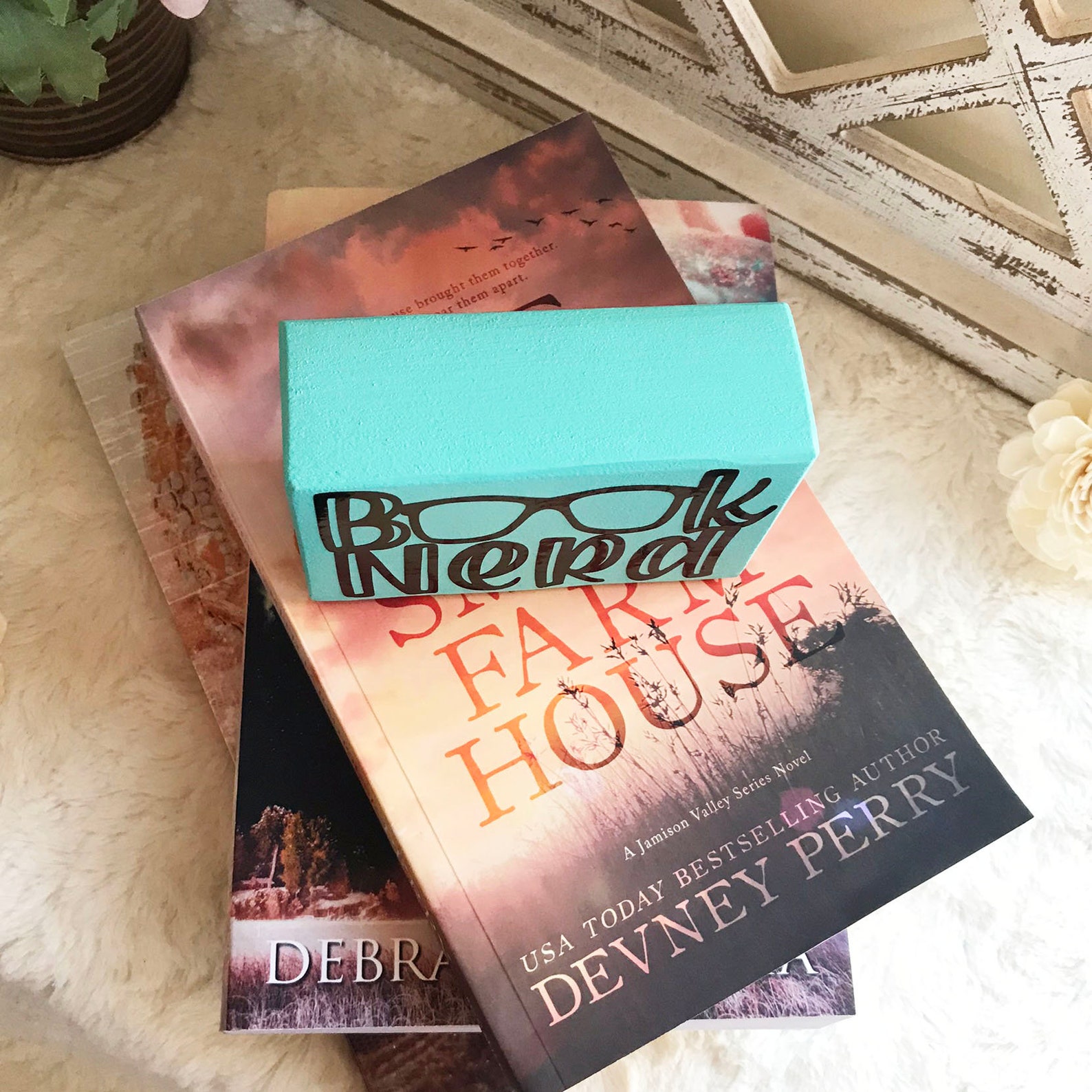 Book Nerd Mini Wood Block Sign I Mini Sign I Tiered Tray Decor - Etsy