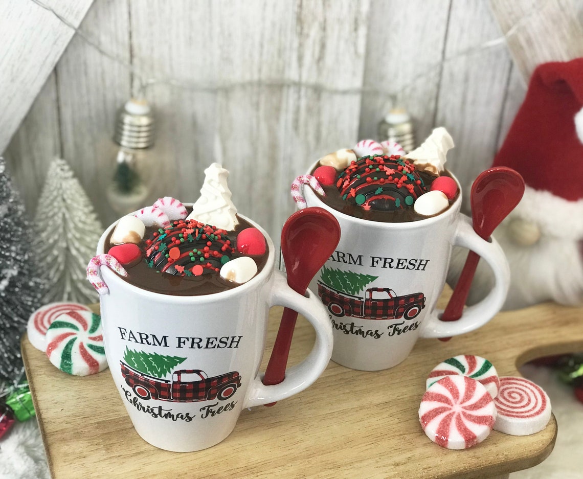 Faux Hot Cocoa With Hot Cocoa Bomb / Fake Hot Chocolate / Hot - Etsy