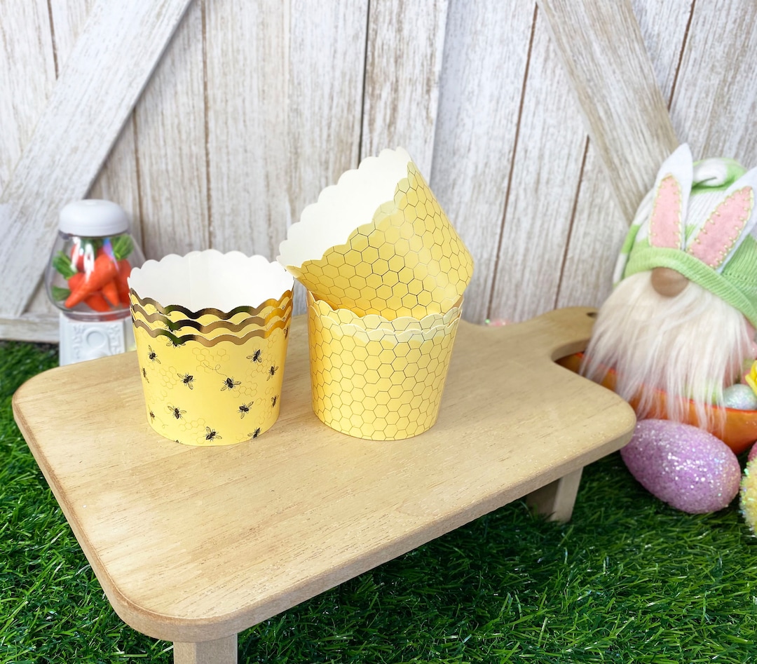 Bee Baking Cups / Summer / Bee Decor / Tiered Tray Decor / Farmhouse ...