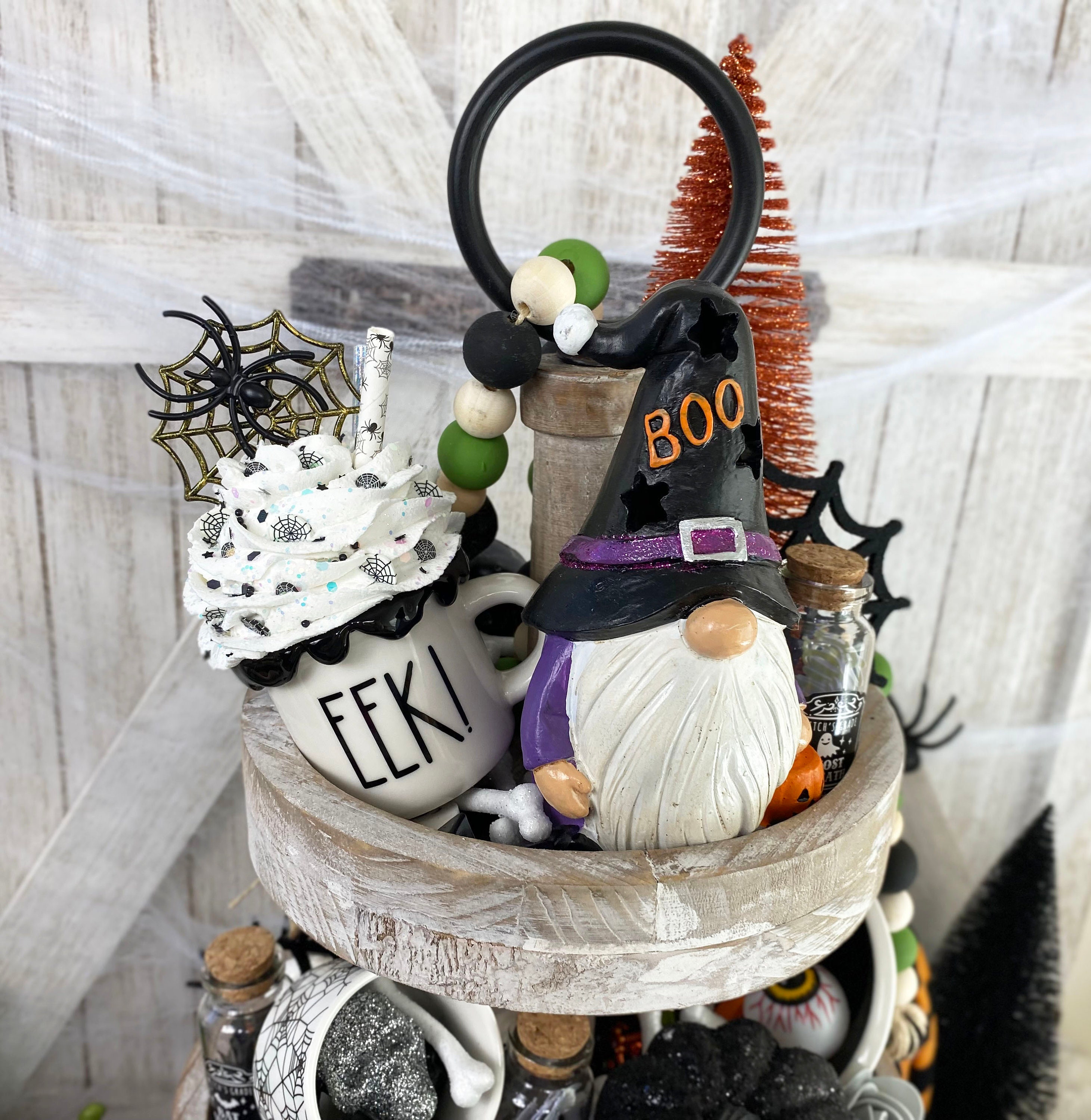 Mini EEK Mug With Faux Whip Cream / Tiered Tray Decor / - Etsy