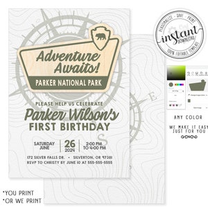 National Park Invite - Etsy