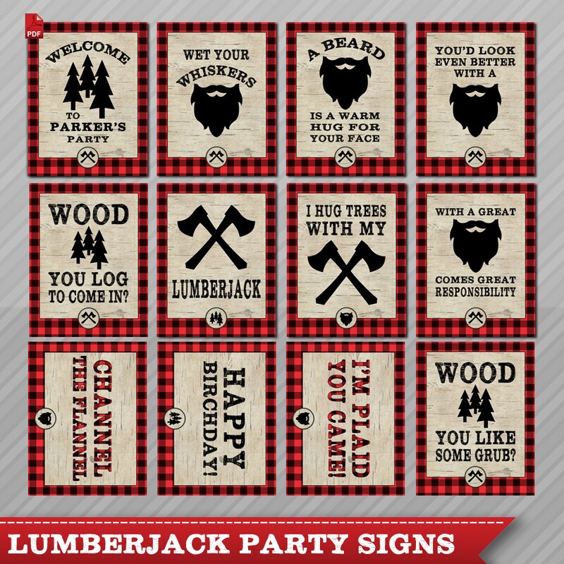 Lumberjack Birthday - Etsy