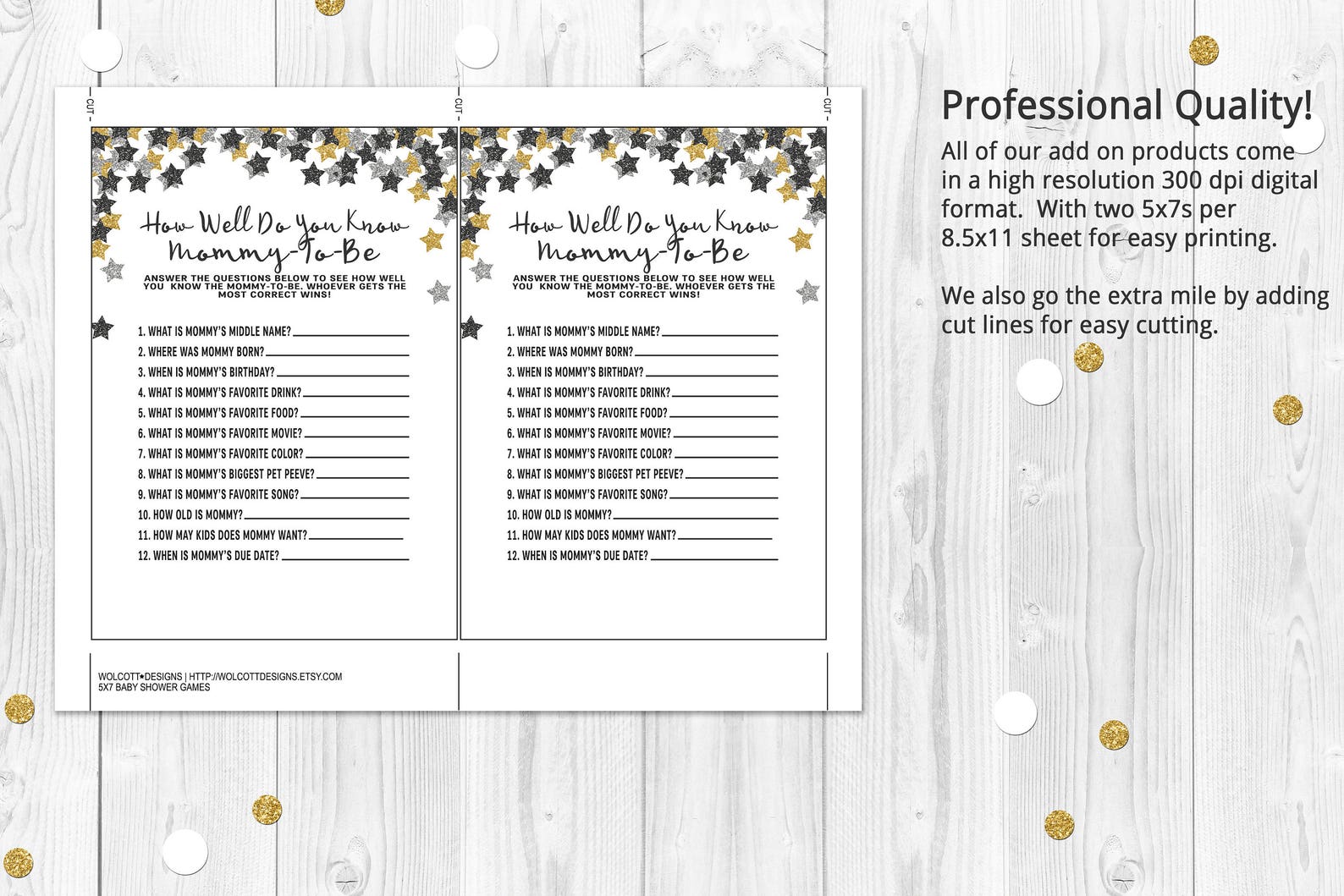 How Well Do You Know Mommy Baby Shower Game Shower Games - Etsy